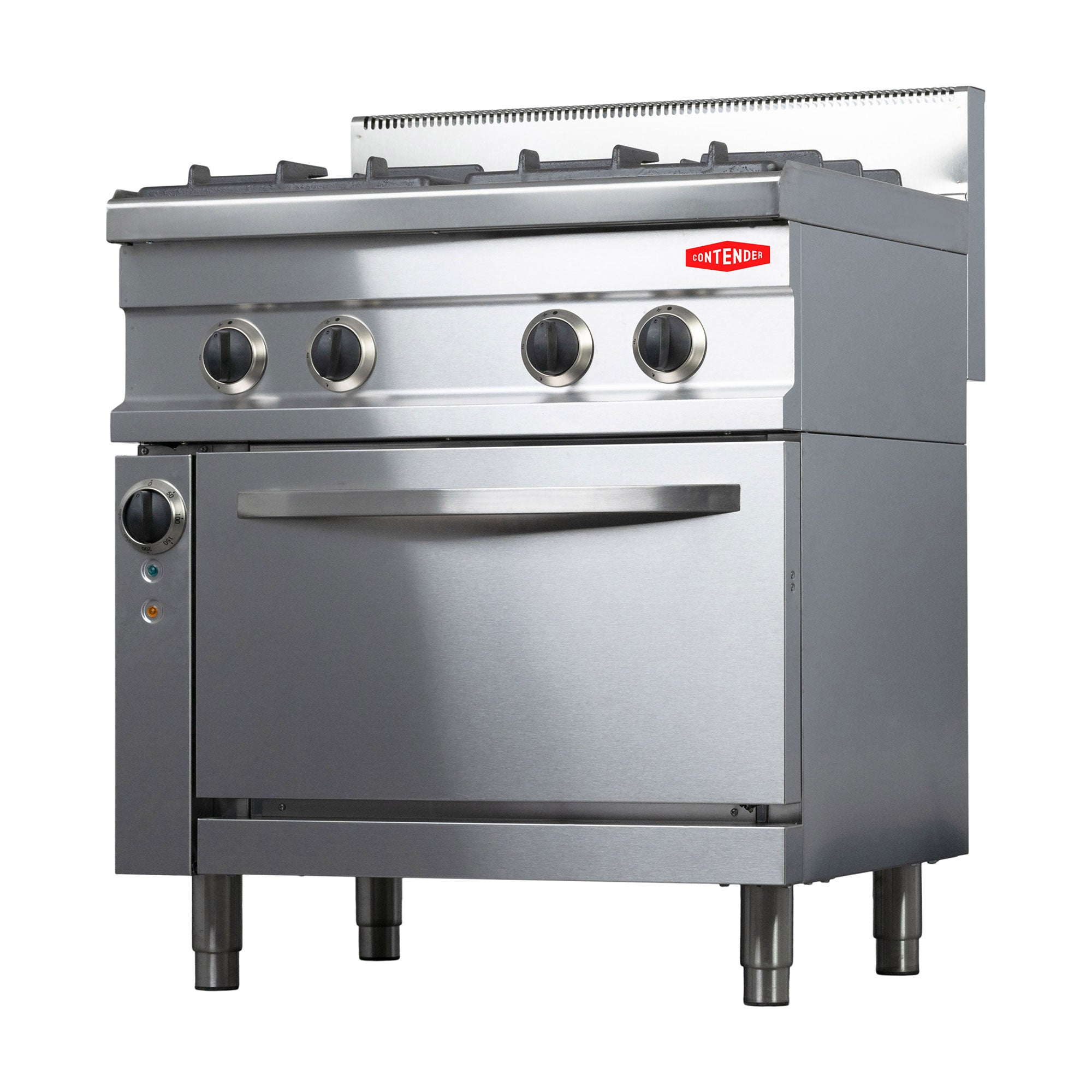 Contender Heavy Duty 4 Burner LPG or Gas Range Cooker With Electric Ov ...